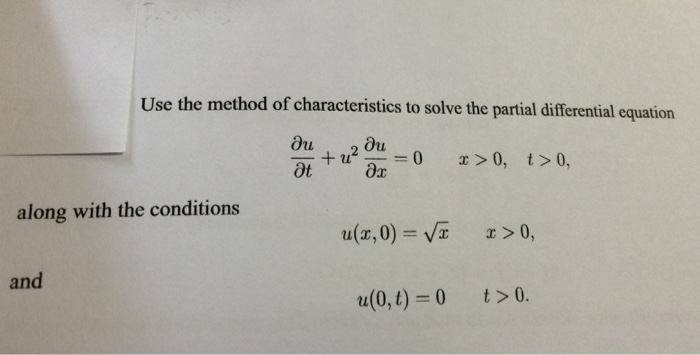 Solved Use the method of characteristics to solve the | Chegg.com
