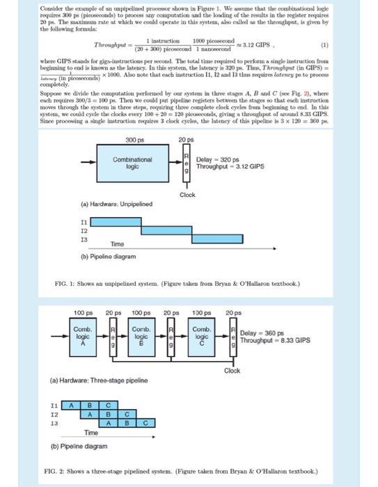 Solved Consider the example of an unpipelined processor | Chegg.com