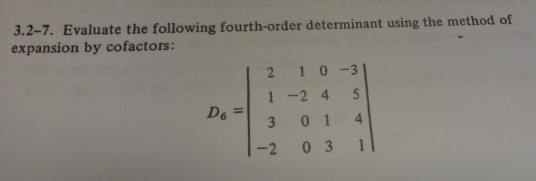 Solved 3.2-7. Evaluate the following fourth-order | Chegg.com