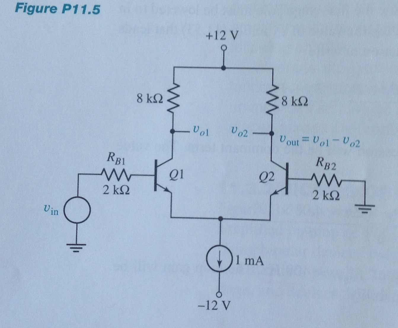 Find the quiescent output voltages VCQ1 and VCQ2 in | Chegg.com