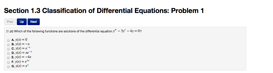 Solved Section 1 3 Classification Of Differential Equations Chegg