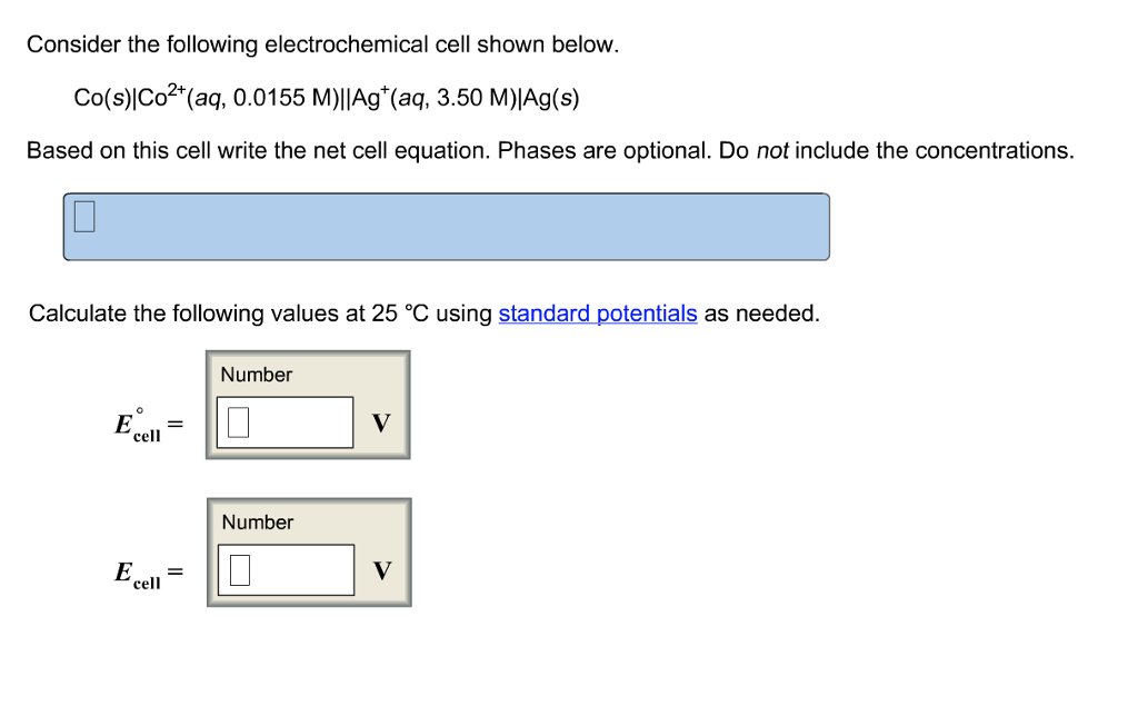 Solved Consider the following electrochemical cell shown | Chegg.com