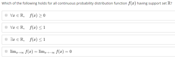 Solved Which of the following holds for all continuous | Chegg.com