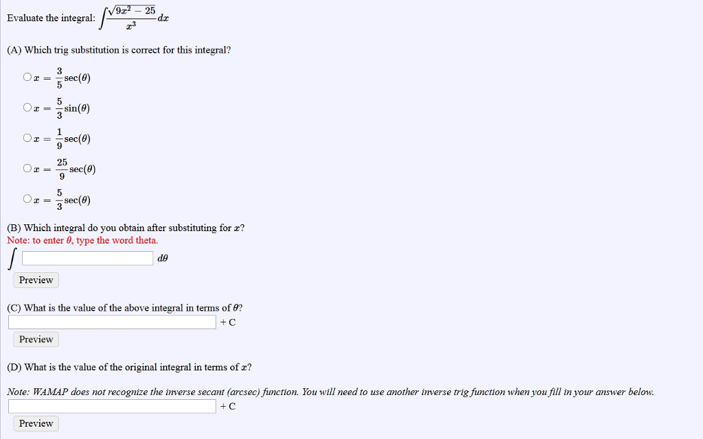 Solved Evaluate the integral: integral Squareroot 9x^2 - | Chegg.com