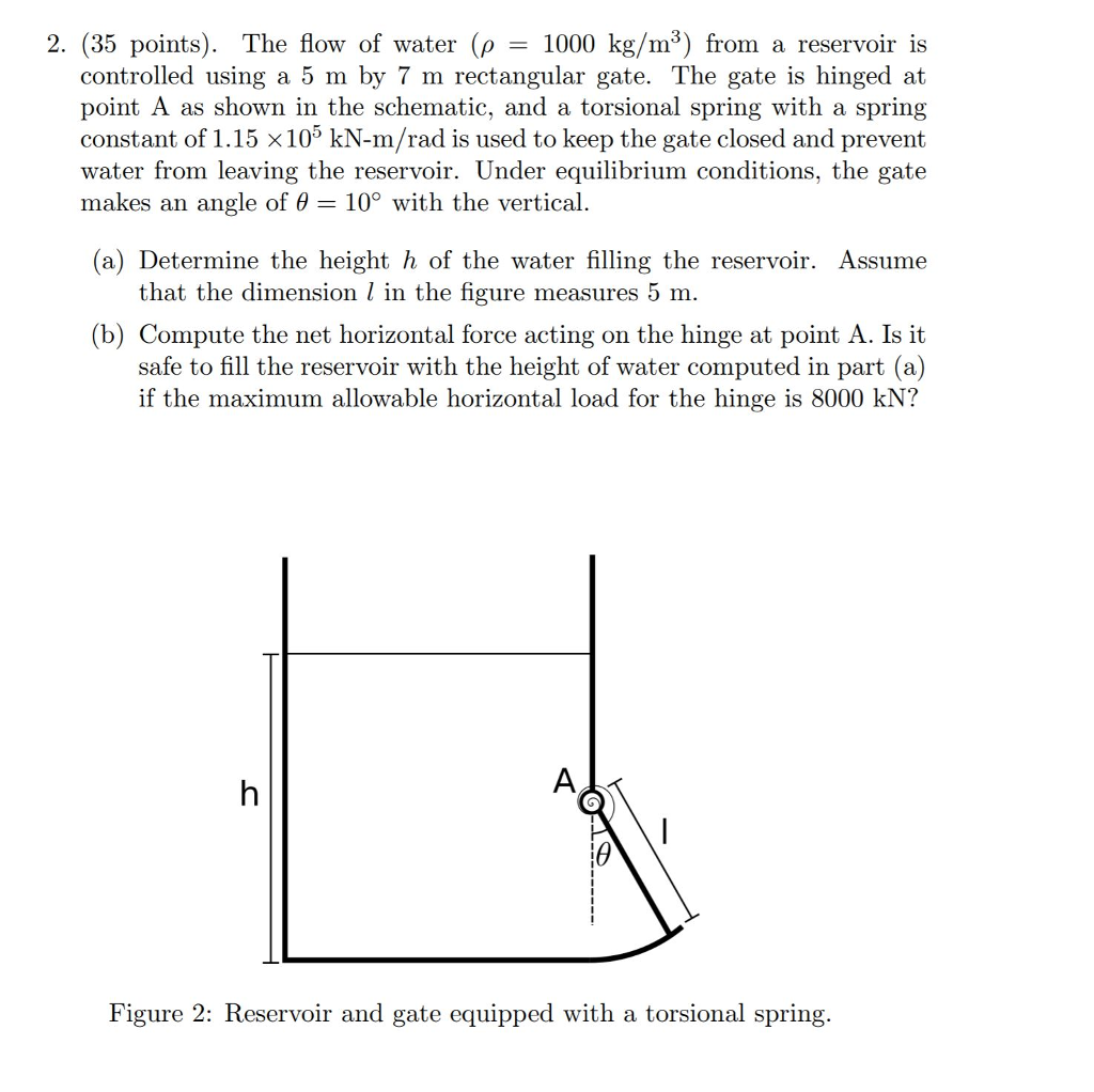 Solved The flow of water (rho = 1000 kg/m^3) from a | Chegg.com