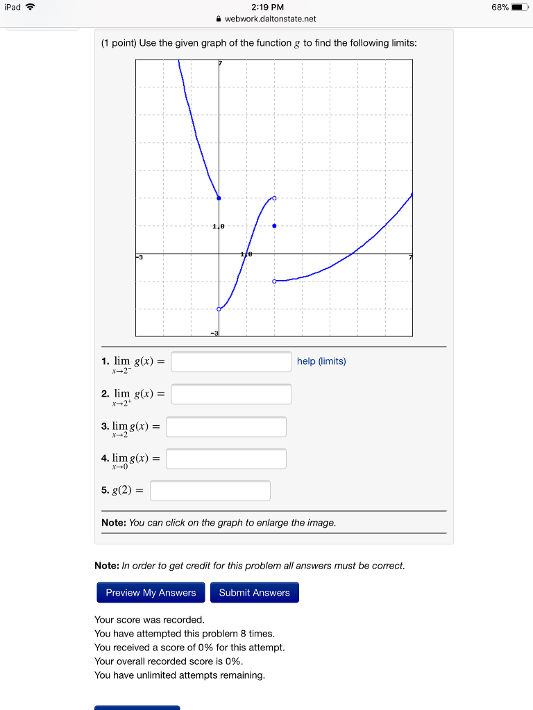 Solved Pad令 2:19 PM 술 webwork.daltonstate.net 68% (1 point) | Chegg.com
