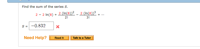 Solved Find The Sum Of The Series S 2 2 Ln 8 2