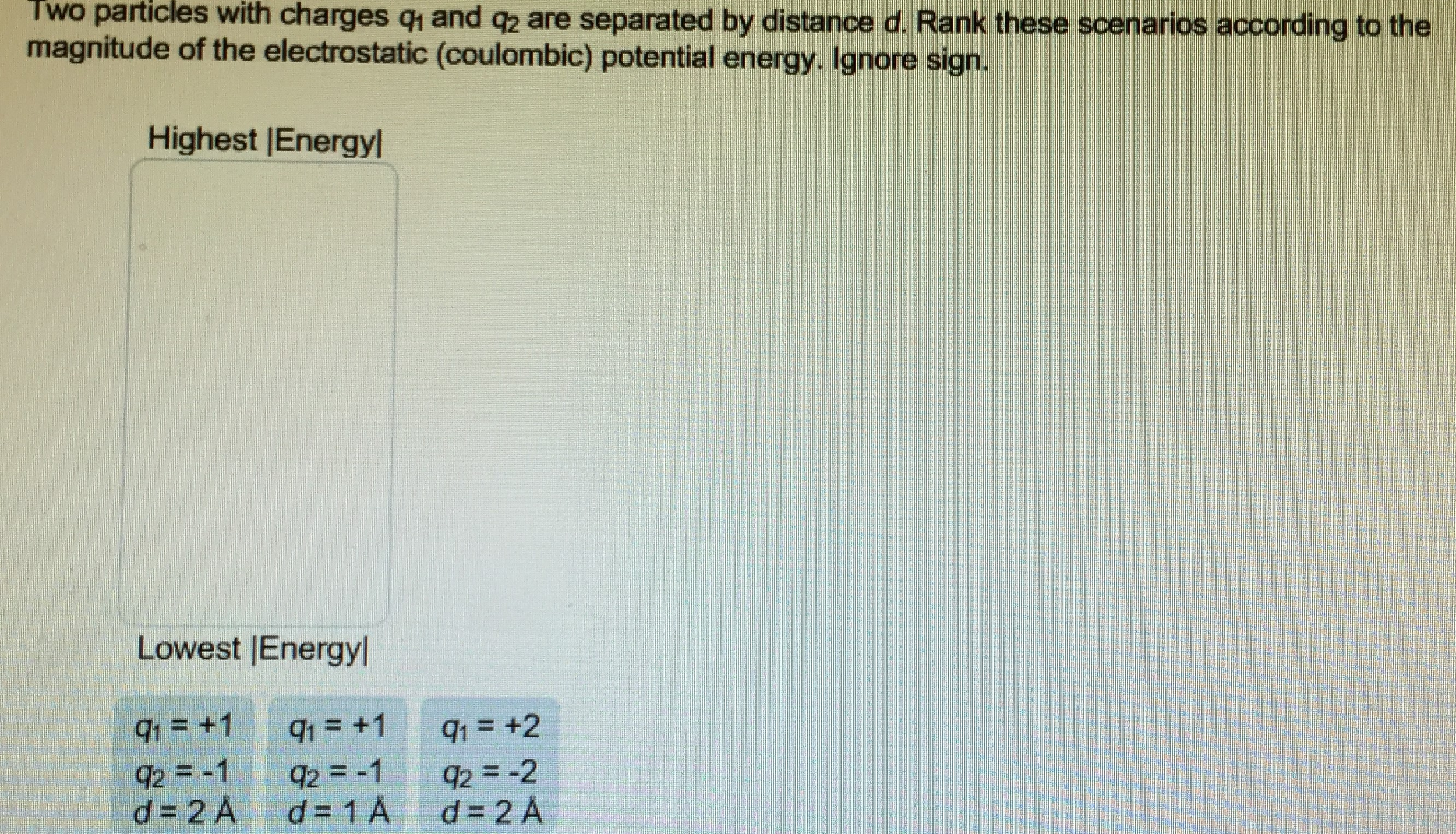 Solved Two particles with charges q1 and q2 are separated by | Chegg.com