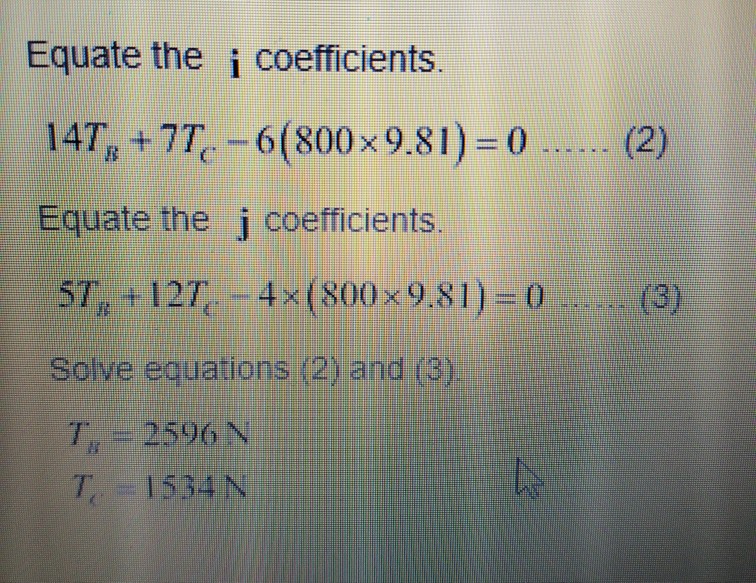 Solved Equate the i coefficients. Equate the i coefficients | Chegg.com