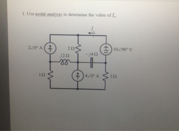 Solved Use nodal analysis to determine the value of I_0. | Chegg.com