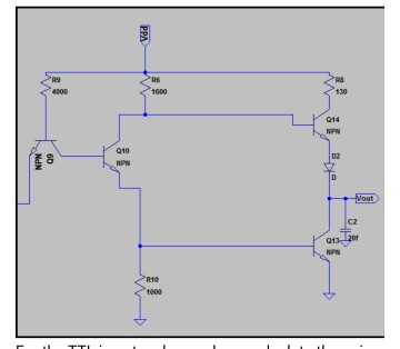 Solved For the TTL inverter shown above calculate the | Chegg.com