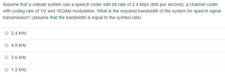 Solved Assume That A Cellular System Use A Speech Coder With 5235