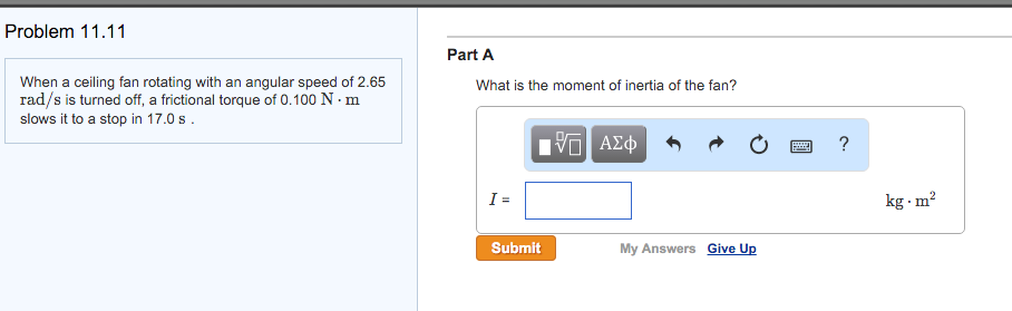 Solved When a ceiling fan rotating with an angular speed of | Chegg.com