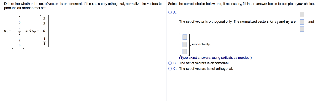 Solved Determine Whether The Set Of Vectors Is Orthonormal