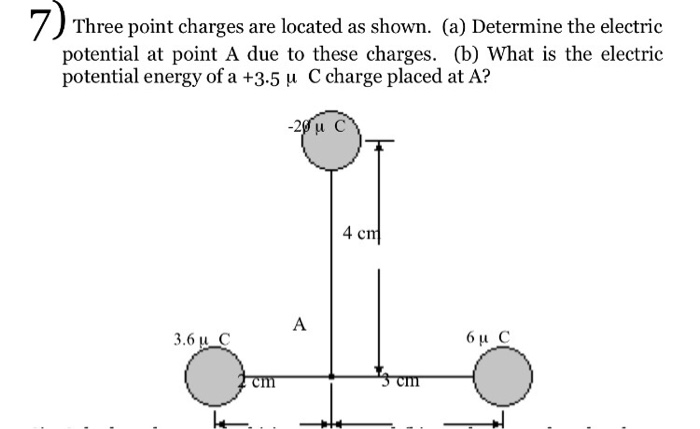 Solved Three point charges are located as shown, (a) | Chegg.com