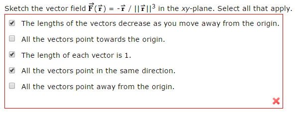 Solved Sketch the vector field F(r) = -r / ||r||^3 in the | Chegg.com