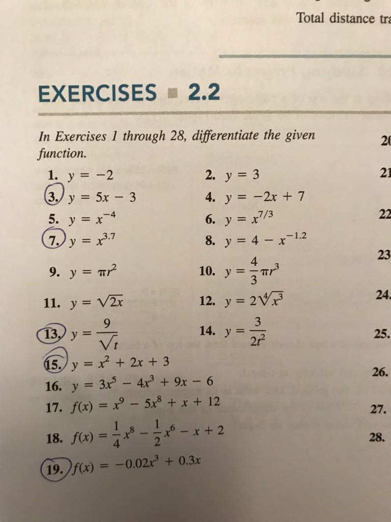 Solved Total distance tr EXERCISES 2.2 In Exercises 1 | Chegg.com