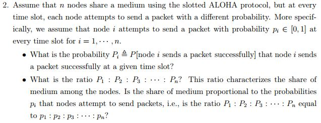 Solved Assume that n nodes share a medium using the slotted | Chegg.com