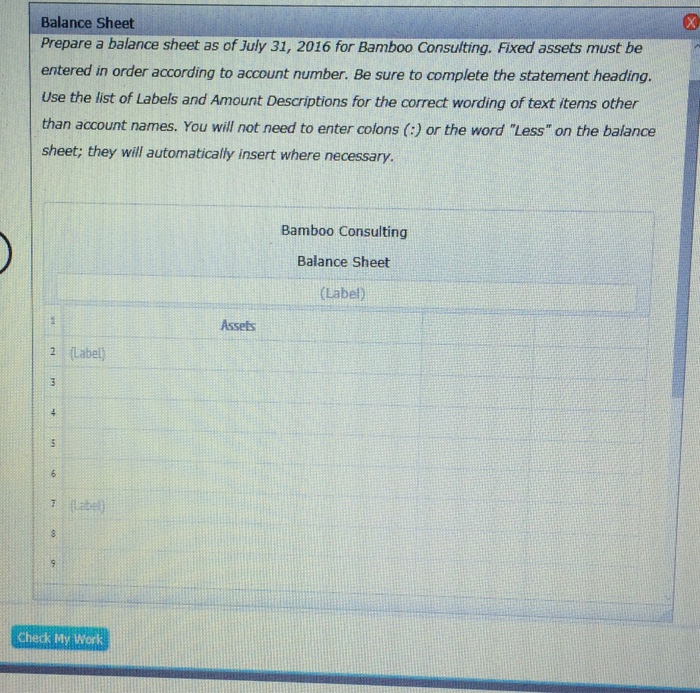 Solved Instructions Bamboo Consulting is a consulting firm | Chegg.com