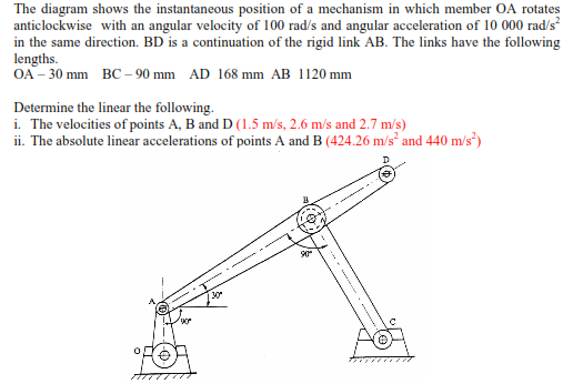 The diagram shows the instantaneous position of a | Chegg.com