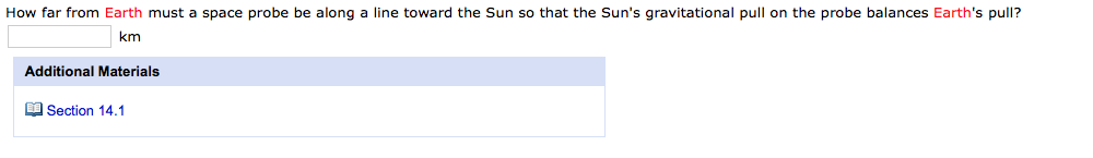 Solved How far from Earth must a space probe be along a line | Chegg.com