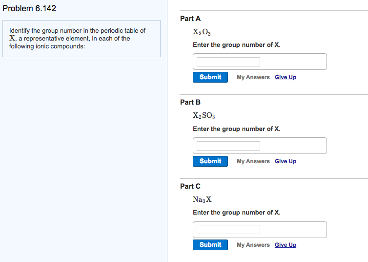 Solved Problem 6.142 Part A Identify the group number in the | Chegg.com