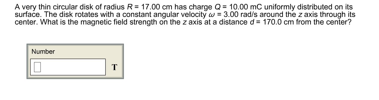 Solved A very thin circular disk of radius R = 17.00 cm has | Chegg.com