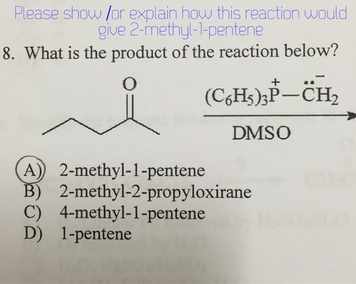 Solved What is the product of the reaction below? | Chegg.com