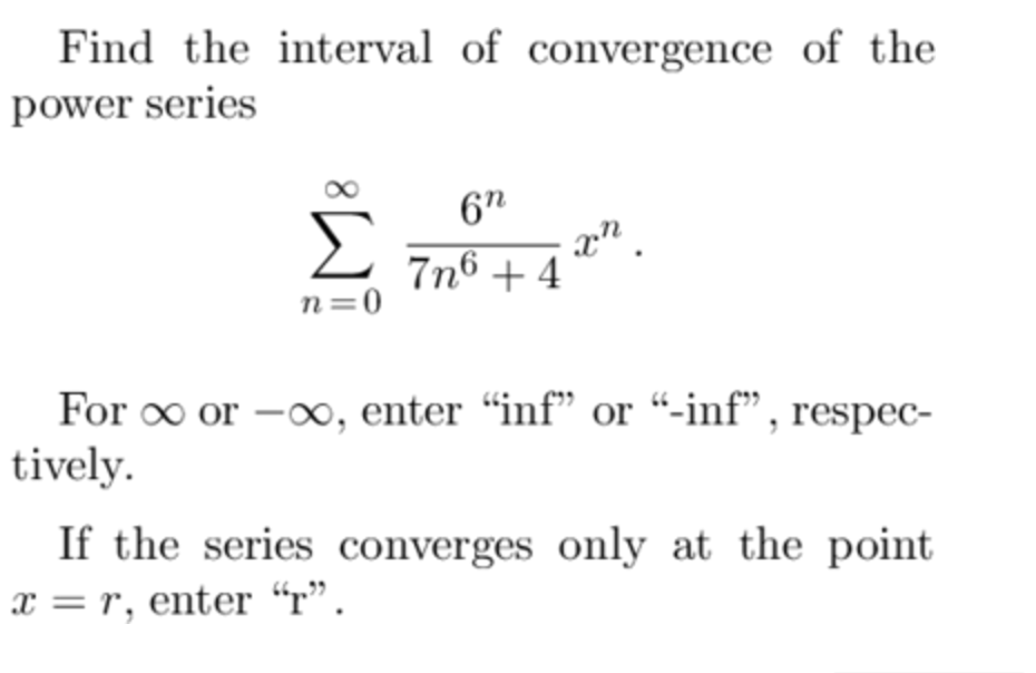 Solved Find the interval of convergence of the power series | Chegg.com