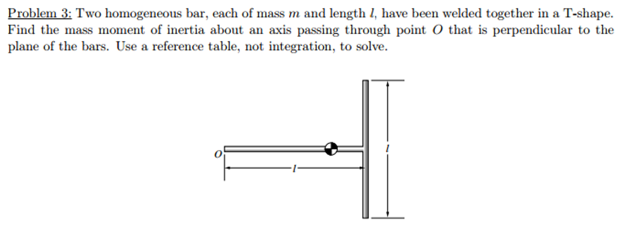 Solved Two homogeneous bar, each of mass m and length l, | Chegg.com