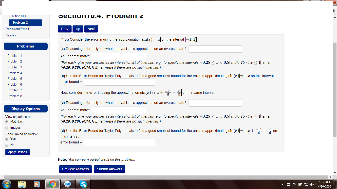 Solved Consider the error in using the approximation sin(x) | Chegg.com