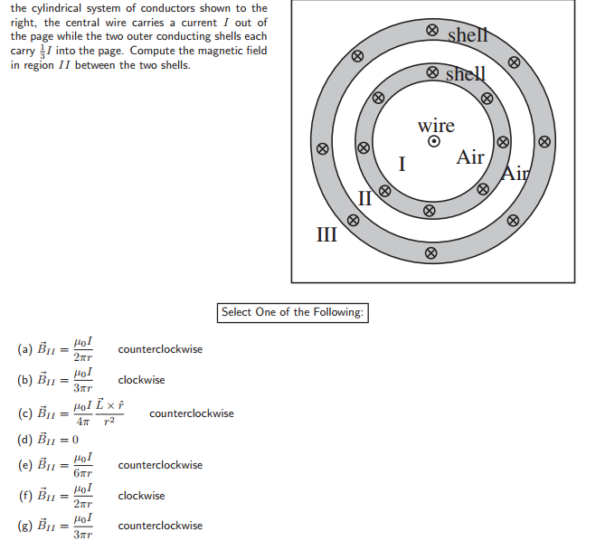 Solved the cylindrical system of conductors shown to the | Chegg.com