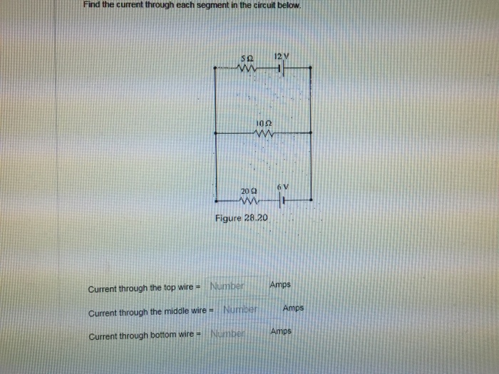 Find the current through each segment in the circuit | Chegg.com