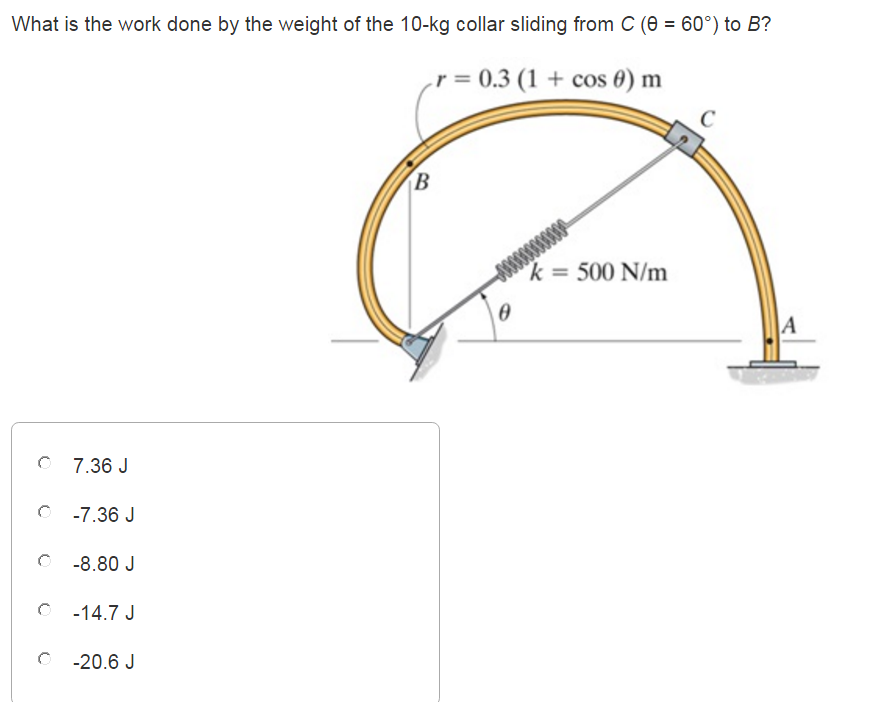 Solved What is the work done by the weight of the 10-kg | Chegg.com