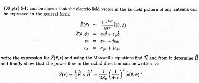 5-It can be shown that the electric-field vector in | Chegg.com