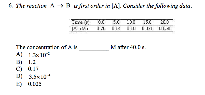 Solved A particular first-order reaction has a rate constant | Chegg.com