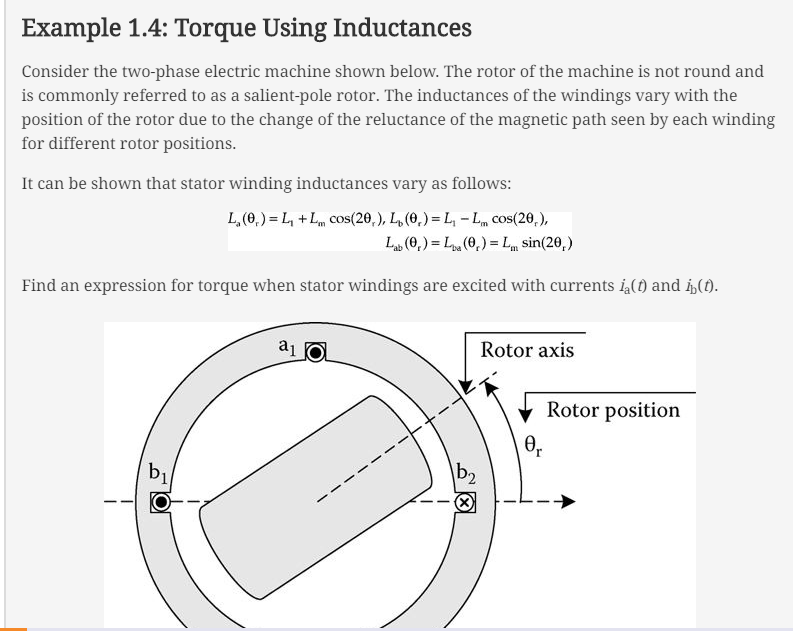 Solved 6. Obtain an expression for the torque for the | Chegg.com