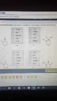 Solved choose the best reagent sequence to complete the | Chegg.com