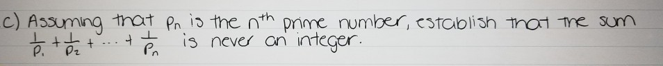 Solved C) Assuming that Pn io the nth prime number, | Chegg.com