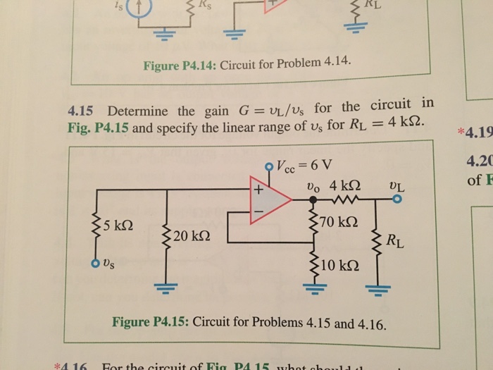 Solved Determine the gain G = v_L/v_s for the circuit in | Chegg.com