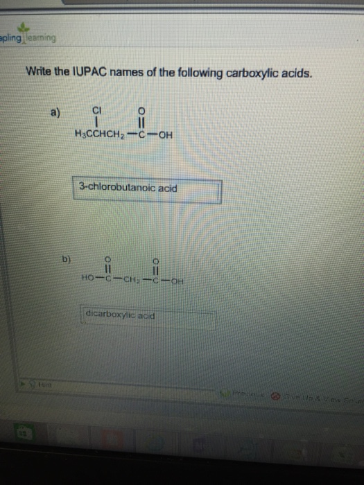 Solved Write the iupac names of the following carboxylic | Chegg.com