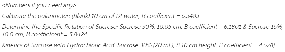 Solved Kinetics of Sucrose (Using Polarimetry) Sugars are | Chegg.com