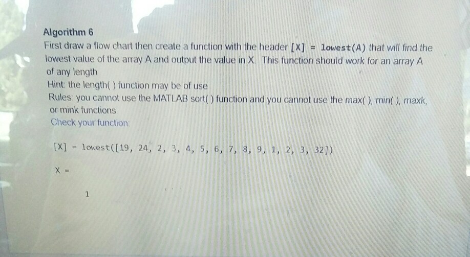 Solved Algorithm6 First draw a flow chart then create a | Chegg.com
