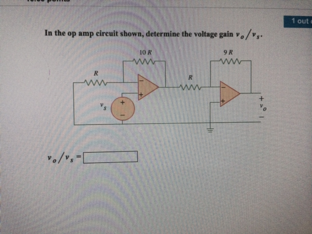 Solved In the op amp circuit shown, determine the voltage | Chegg.com