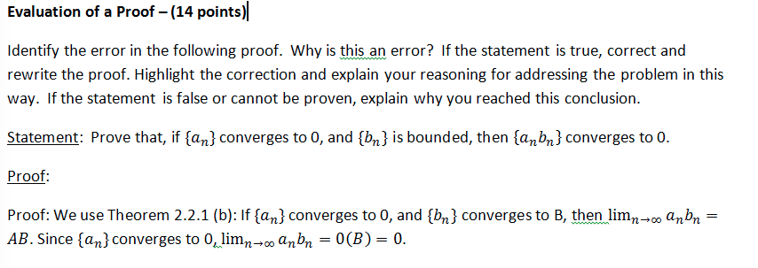 Identify the error in the following proof. Why is | Chegg.com