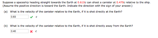 Solved Suppose A Spaceship Heading Straight Towards The