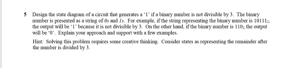 Solved Design the state diagram of a circuit that generates | Chegg.com