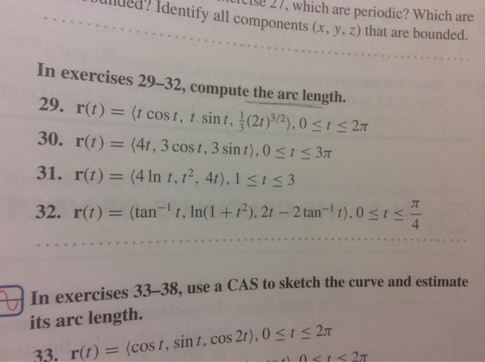 Solved In exercises 29-32 compute the arc length. In | Chegg.com