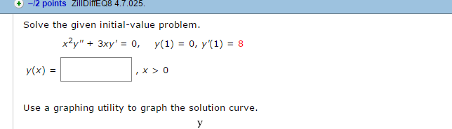 Solved Solve The Given Initial Value Problem X2y 3xy 