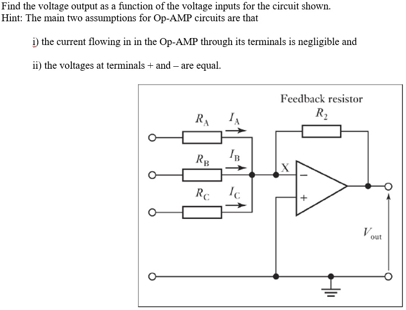 Solved Find the voltage output as a function of the voltage | Chegg.com